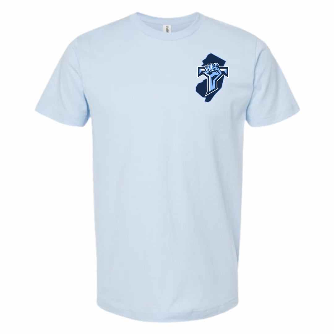 PRE-ORDER Triumph Tee - Baby Blue – Chain Wrestling