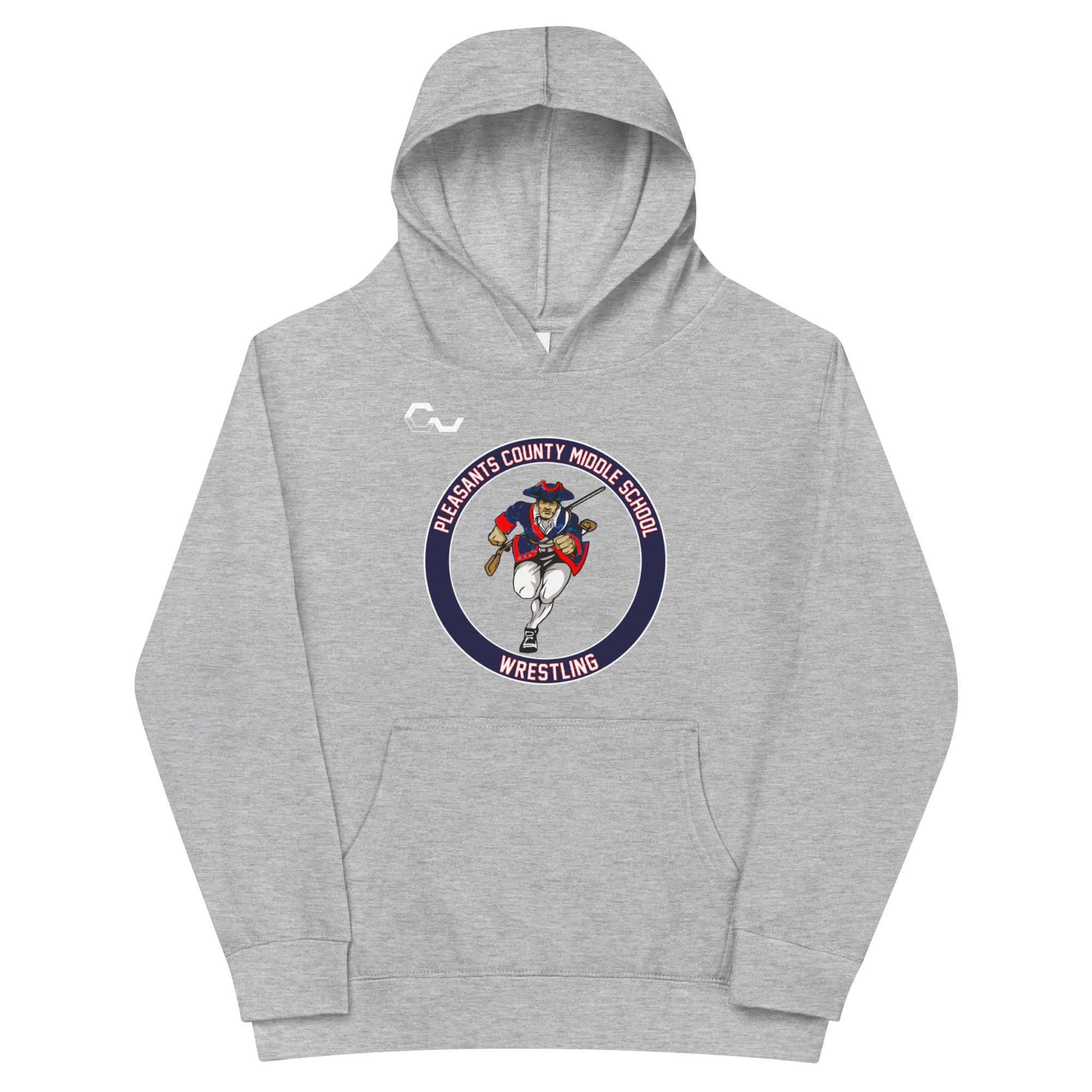 Pleasants County Middle School Wrestling Kids Fleece Hoodie | Chain ...