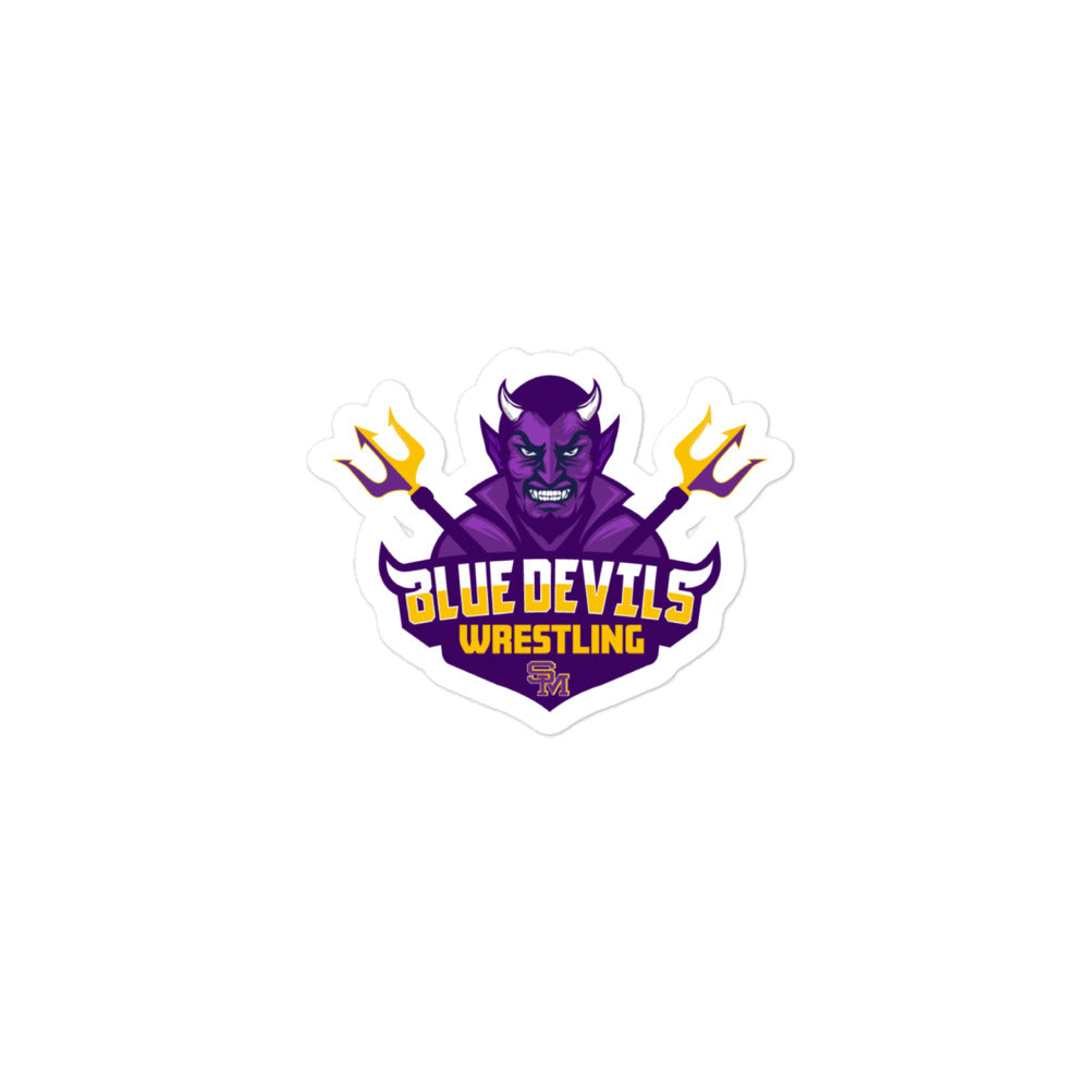 St. Marys Blue Devils Wrestling Bubble-free stickers | Chain Wrestling