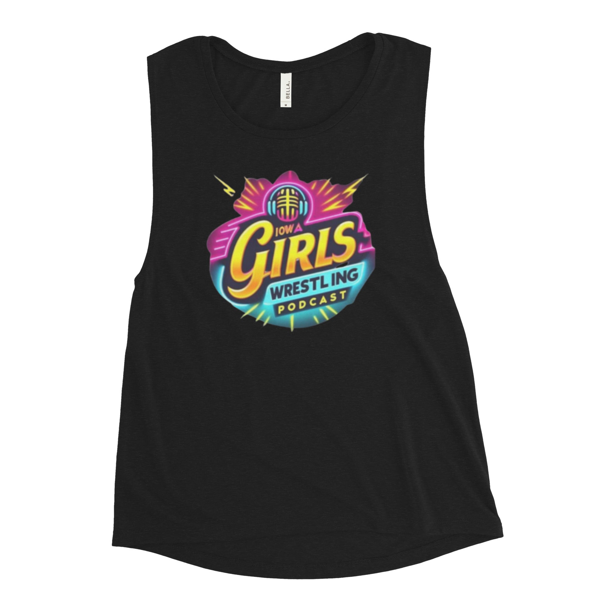 Iowa Girls Wrestling Adult Ladies’ Muscle Tank – Chain Wrestling